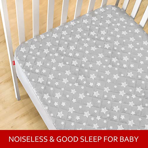 Crib Mattress Protector Waterproof 2 Pack Quilted Crib Mattress Pad Cover, Extra Soft Breathable Toddler Mattress Pad Cover - 28β x 52β
