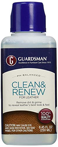 Guardsman Clean & Renew For Leather 8.45 oz - Removes Dirt and Grime, Great For Leather Furniture & Car Interiors - 2 Pack