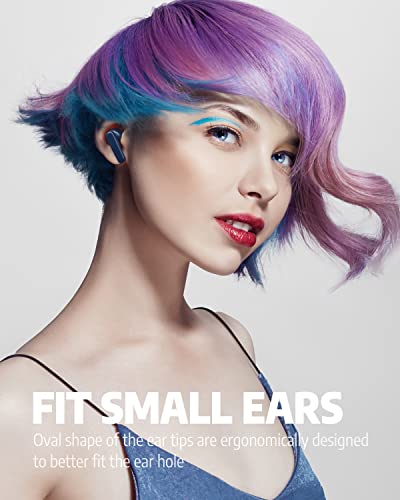 AIHOOR Wireless Earbuds for iOS & Android Phones, Bluetooth 5.3 in-Ear Headphones with Extra Bass, Built-in Mic, Touch Control, USB Charging Case, 30hr Battery Earphones, Waterproof for Sport