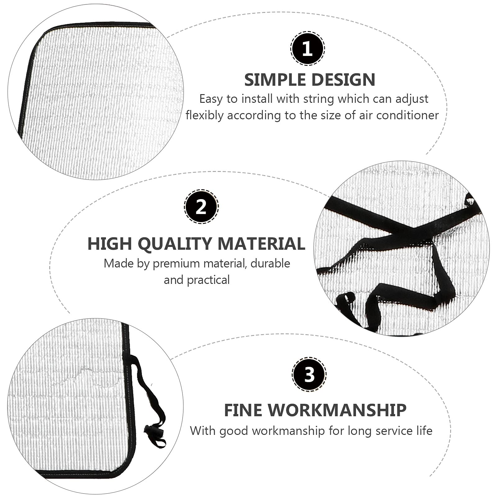 Air Conditioner Cover Cover Outdoor Air Conditioning Sun Shade Protection Silver 125x35cm Useful Tool