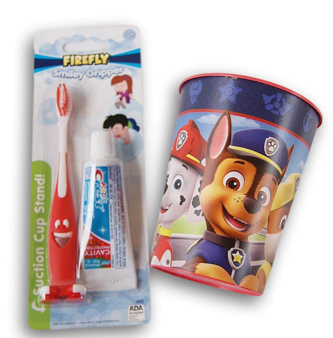 Care & Cleaning Pup Patrol Tooth Brushing Kit - Toothbrush, Toothpaste, and Rinsing Cup