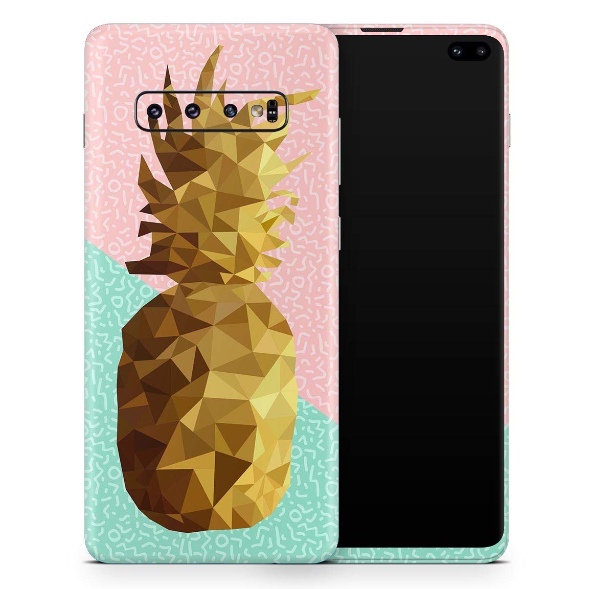 DesignSkinz Geometric Summer Pineapple v1 Protective Vinyl Decal Wrap Skin Cover Compatible with The Samsung Galaxy S20 (Screen Trim & Back Glass Skin)
