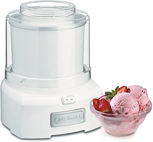 Cuisinart Ice Cream Maker Machine, 1.5 Quart Sorbet, Frozen Yogurt Maker, Double Insulated, White, ICE-21P1 & Chef's Classic 9-Inch Nonstick Bakeware Deep-Dish Pie Pan