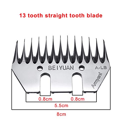 FUYUAN Sheep Shears Blades Straight Replacement 13-Tooth Electric Sheep Scissors, Universal Replacement Blades