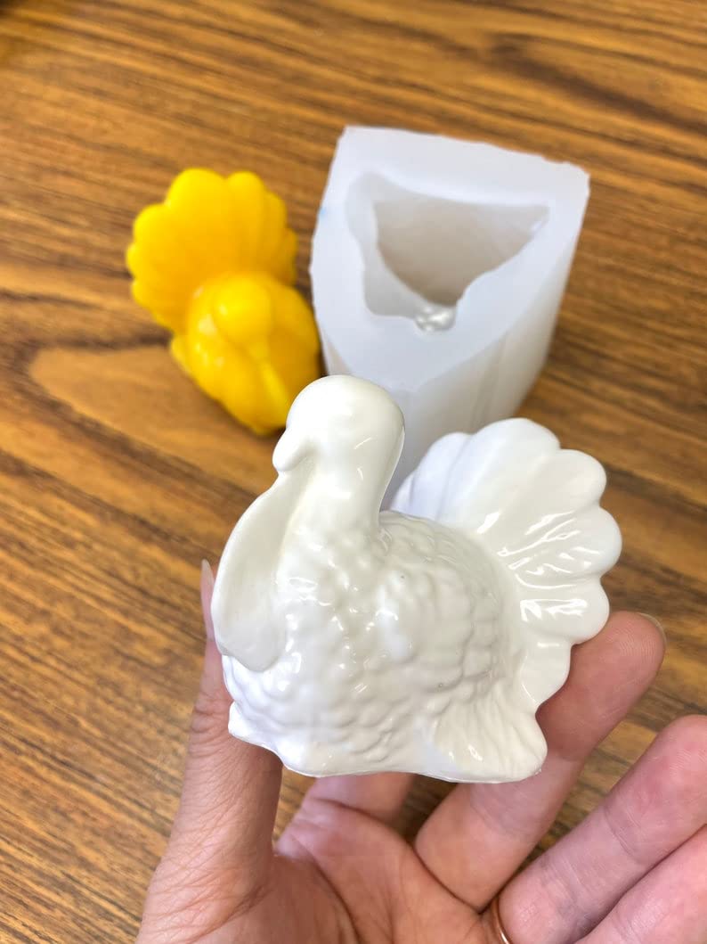 2 1/4'' small 3D silicone turkey mold candle soap TheHandmadeCharm