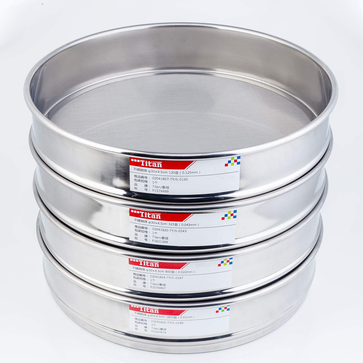 Adamas-Beta φ30×4.5cm 70Mesh 304 Stainless Lab Sieves Economy Test Sieve 304 Stainless Steel Wire Cloth(0.224mm)