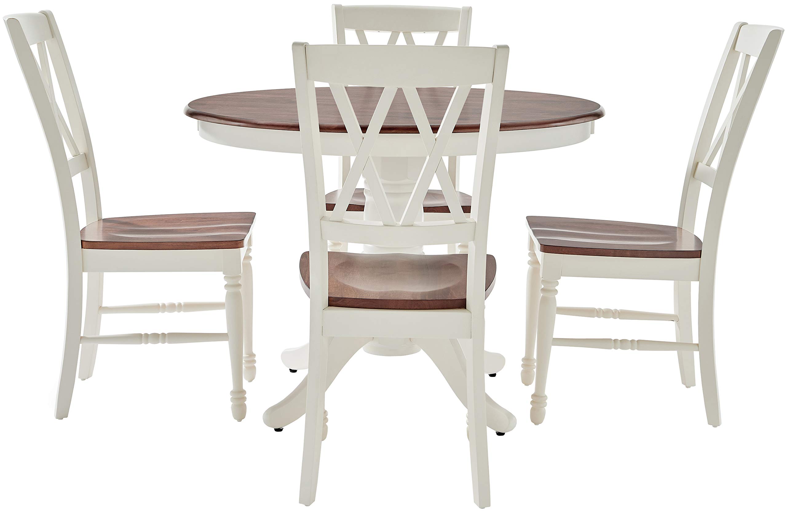 Crosley Furniture Shelby 5 Piece Round Dining Set, White