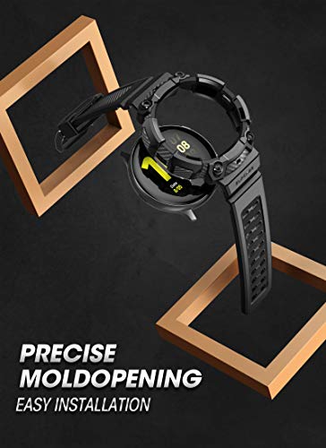 SUPCASE [Unicorn Beetle Pro] Series Case for Galaxy Watch Active 2/Galaxy Watch Active [40mm], Rugged Protective Case with Strap Bands for Galaxy Watch Active/Active 2 [40mm] 2019 Release (Black)