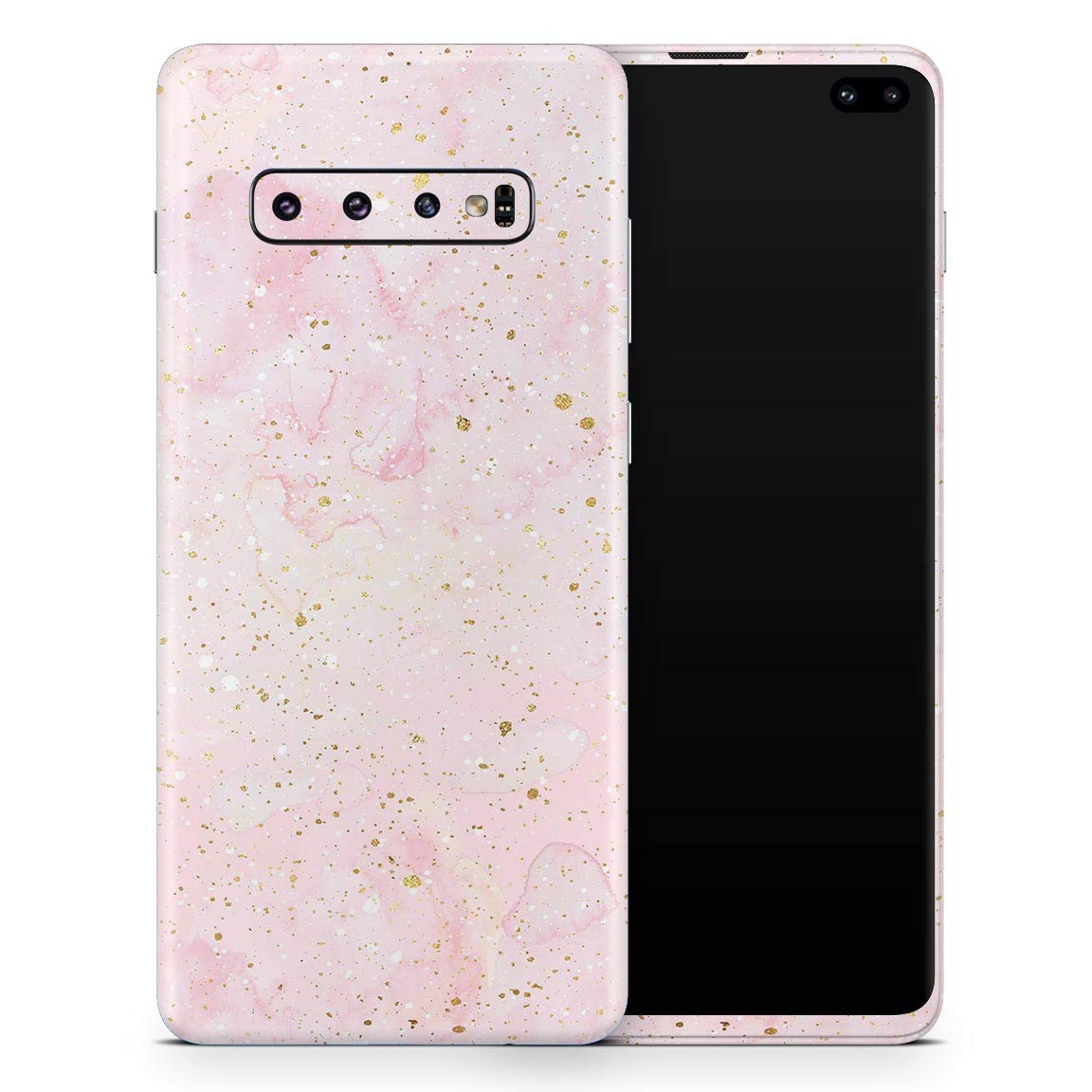 DesignSkinz Karamfila Watercolor & Gold V12 Protective Vinyl Decal Wrap Skin Cover Compatible with The Samsung Galaxy S20 (Screen Trim & Back Glass Skin)
