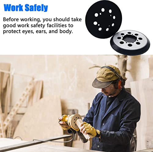 5 Inch 8 Hole Aluminum Alloy Replacement Sanding Pad for Dewalt DWE6423/6423K, DWE6421/6421K, DWE6421-B2, DWE6421-B3, DWE6421-BR, DCW210B Hook and Loop Sander Backing Pad - 1 Pack