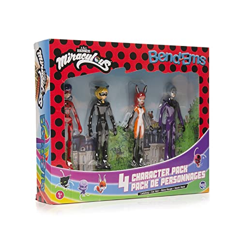 Bend-EMS - Miraculous Ladybug - The Original Bendable, posable Actions Figures from The 90's are Back! Great Birthday Gifts for Kids, Boys, and Girls