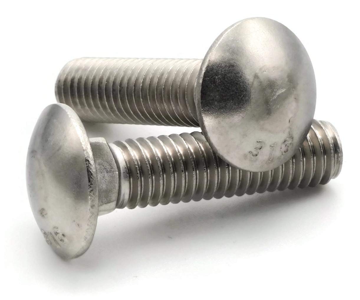 Carriage Bolt 316 Stainless Steel 1/2"-13 x 4-1/2" Qty 25