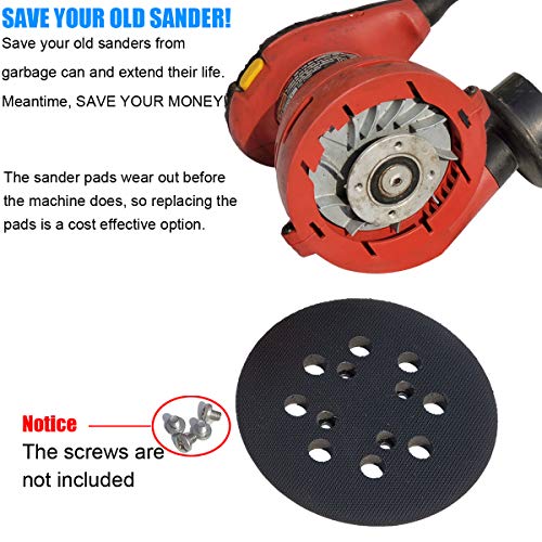 5 Inch 8 Hole Hook and Loop Replacement Sander Pad for Craftsman 315-315112170, 315116940, 315116950, 315112180, 315279870 Random Orbit Sanders- Sanding Pad