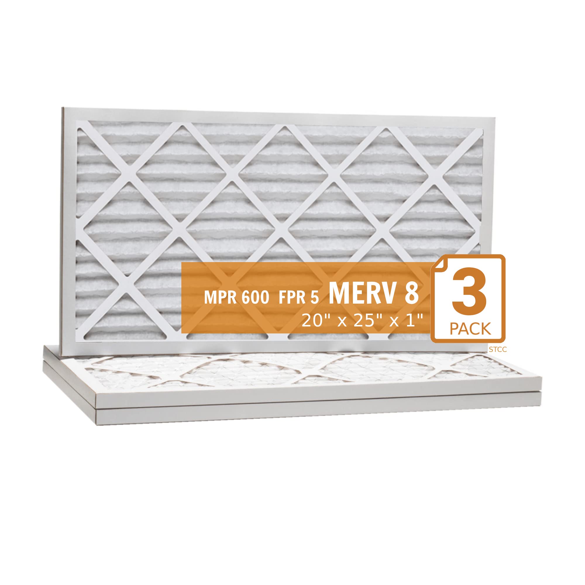20"x25"x1" Xtreme Plus Air Guard Pleated Filter MERV 8 (Pack of 3)
