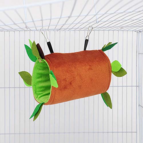 Hamiledyi Hamster Hammock Set,Small Animal Hanging Warm Bed House Hamster Tunnel Toys Cage Nest Accessories for Sugar Glider Hamster Mice Playing Sleeping(5 Pcs )