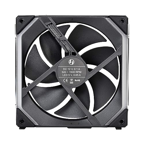 Lian Li UNI Fan SL140 Double Pack Black with Controller (ARGB 140mm LED PWM Daisy-Chain) (SL140-2 Black Cooler)