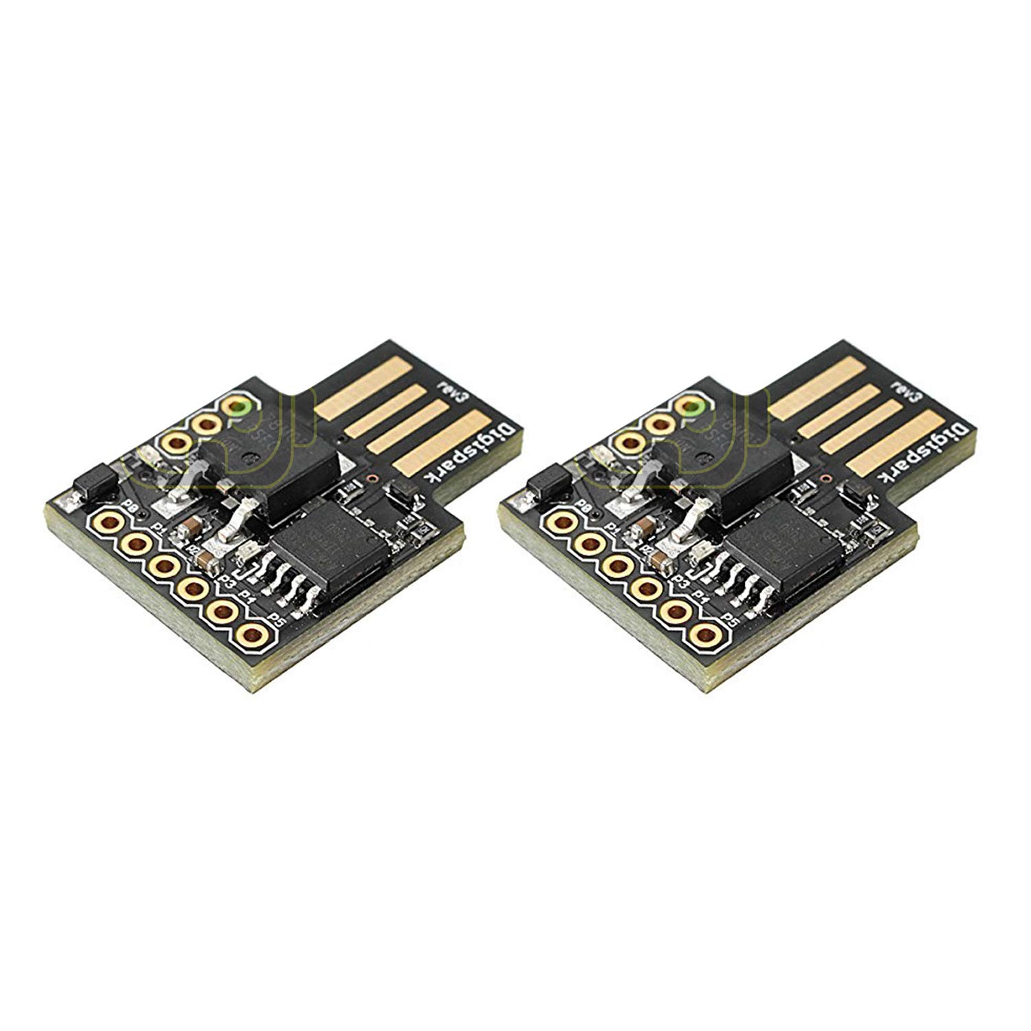 DEVMO 2PCS Digispark Kickstarter ATTINY85 General Micro USB Development Board Module Compatible with Ar-duino
