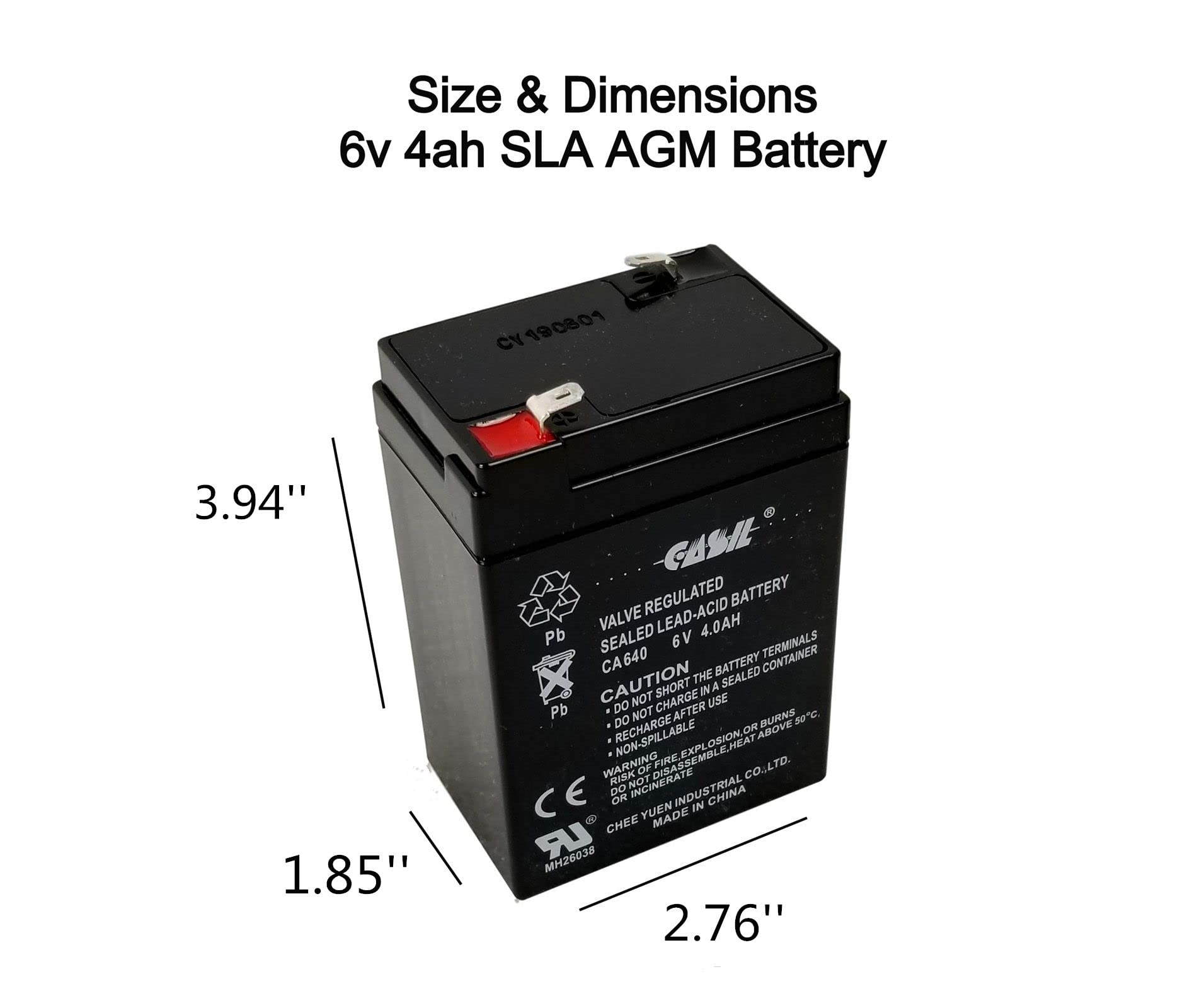 Casil 6V 4Ah Replacement Battery Compatible with Mule PE4-6
