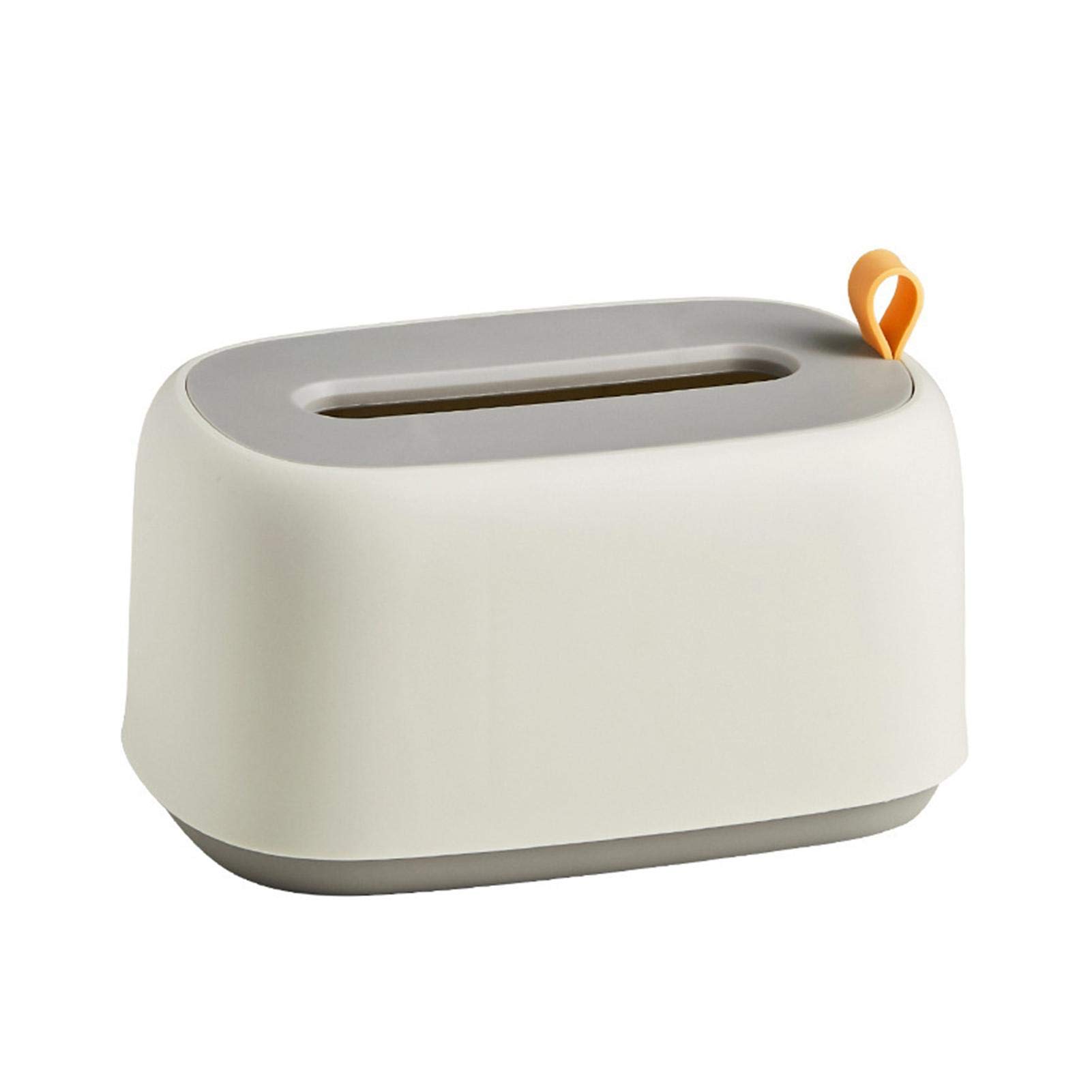 AKOYA Wicker Collection Wet Wipes Dispenser Holder - Wall-Mounted Wet Tissue Box Baby Wipes Box Home Office Desk, Dorm, Kitchen, Washroom, White, 20.2*10.5*13.2cm/7.95*4.13*5.20inch
