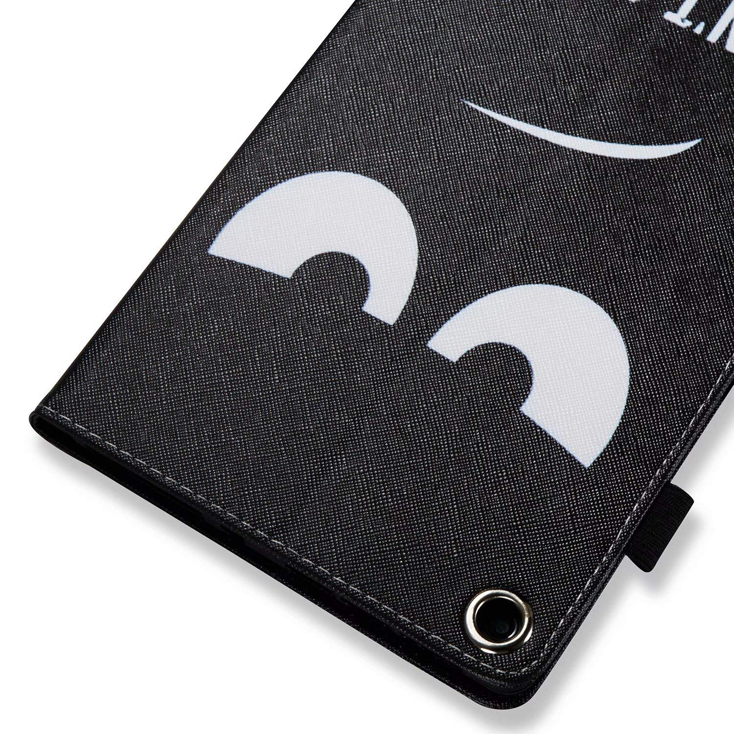 Case for 2016-2018 Kindle Fire HD 8 - MonsDirect PU Leather Smart Case Cover with Auto Wake/Sleep for Kindle Fire HD 8 Tablet (8" 2018 2017 2016 Release, 8th/ 7th / 6th Generation), Don't Touch My Pad