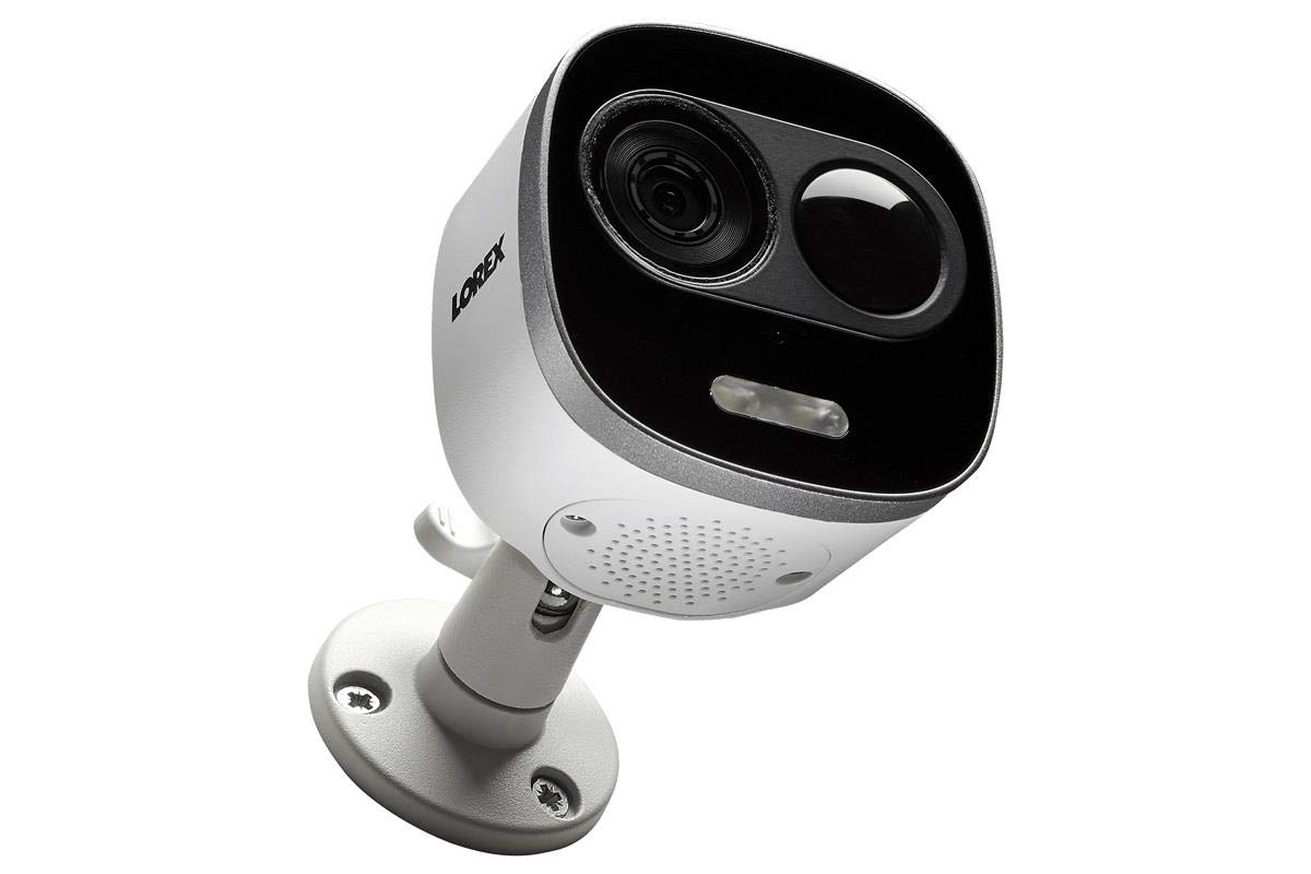 Lorex LNB8105X 4K Ultra HD Active Deterrence IP Security Bullet Camera, 2.8mm, 130ft Night Vision, CNV, Audio, Works with LNR600X,LNR6100X,N841,N861B,N862B,N842, White (Renewed)