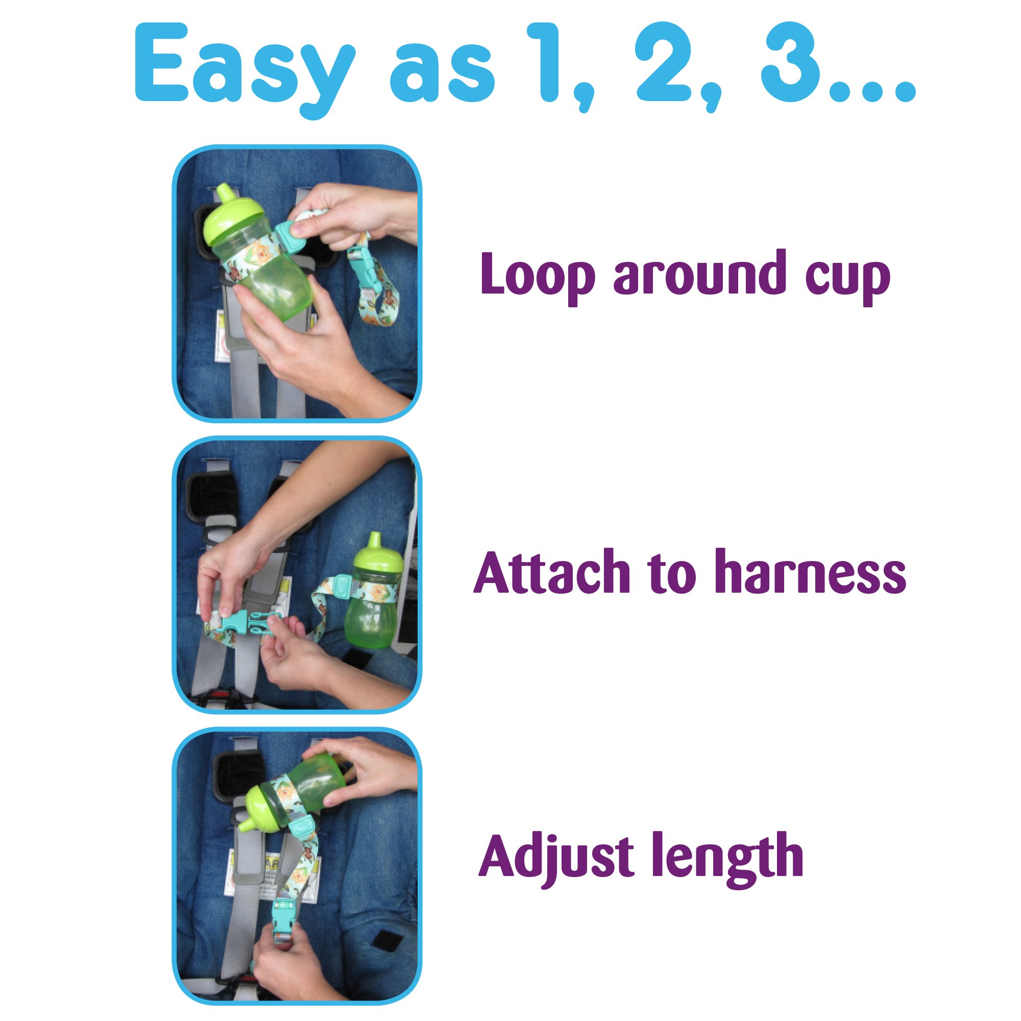 PBnJ Baby SippyPal Sippy Cup Strap Holder Leash Tether (1 Sport)