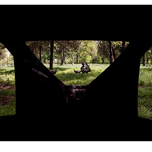 Ameristep Brickhouse Hunting Blind | 3-Person Ground Blind in Mossy Oak Break-Up Country, One Size