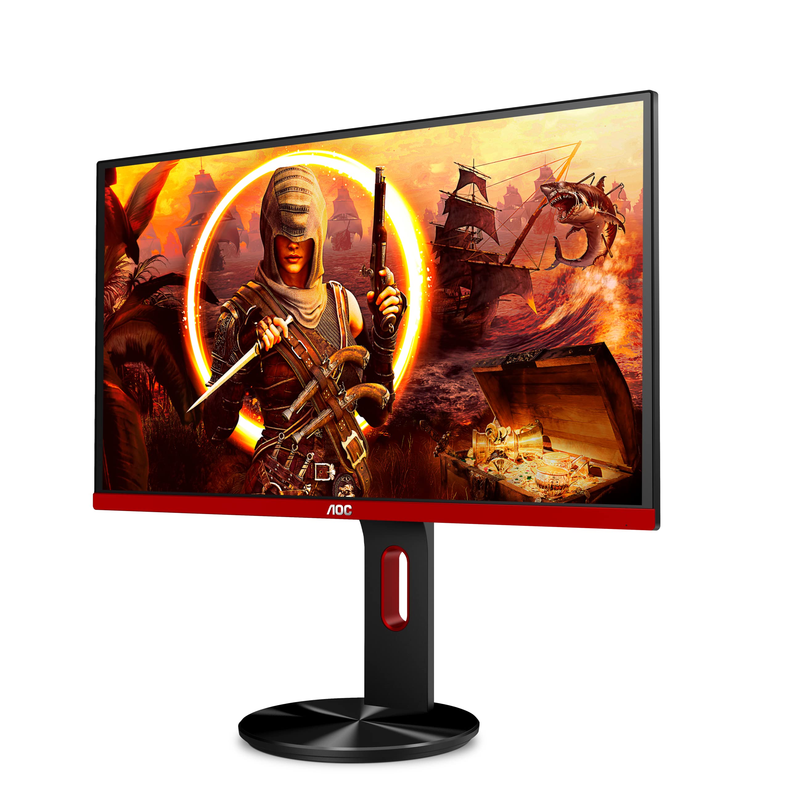 AOC G2460PF 24” Gaming Monitor, FreeSync, FHD (1920x1080), TN Panel, 144Hz, 1ms, Height Adjustable, DisplayPort, HDMI, USB