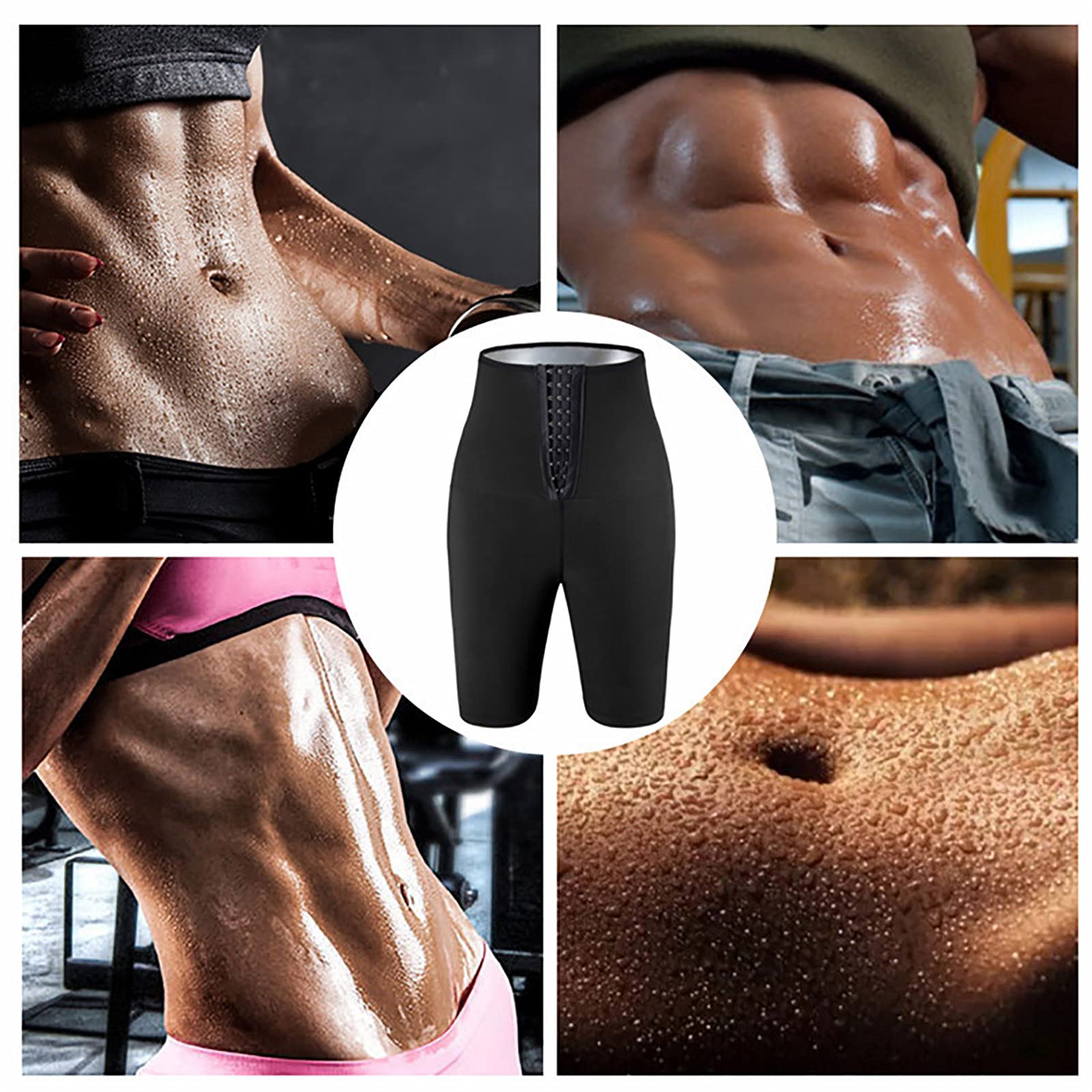 Bblulu Sauna Shaper Pants Shorts Legging for Women Weight Loss High Waist Sweat Pants Hot Slimming Workout Panst
