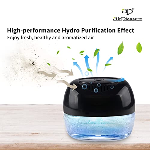 ap airpleasure Water-Based Purifier Air Washer, Revitalizer with 6 Colorful lights- Plus Lavender, Orange, Citronella,Lemon, Breathe Easy, Jasmine & Camellia, 10ml Each
