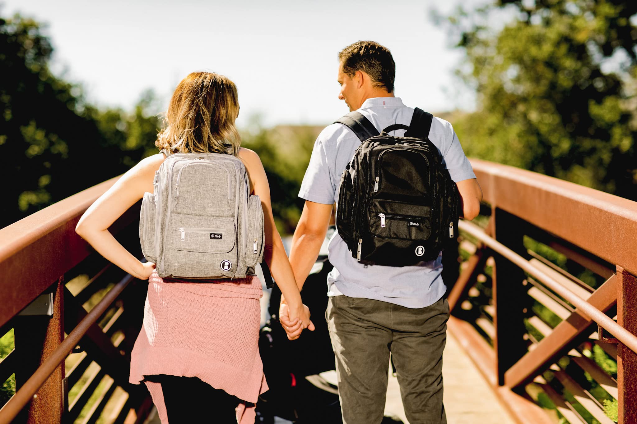 Diaper Bag backpack by Blissly for Baby Girls, Boys, Twins, Moms & Dads. 20 Total Pockets Including 4 Insulated Bottle Pockets, Wipe Pocket, Stroller Straps & Changing Pad
