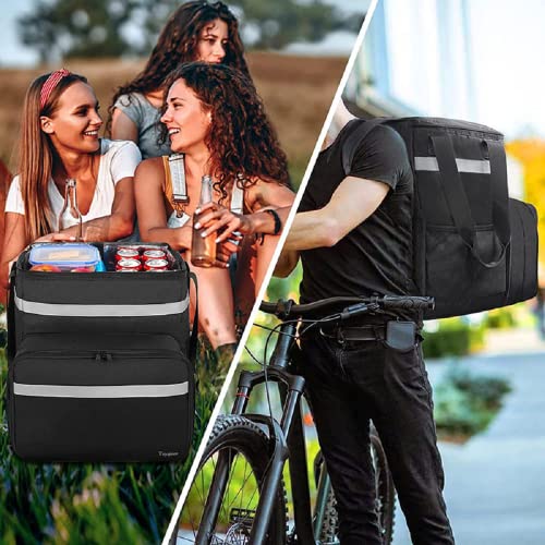 Bejetca Delivery Backpack, Expandable Insulated Hot Pizza bag, Used for Delivering Bicycles, Large Leak Proof and Waterproof Pizza Delivery bag, Suitable for Delivery Pizza, Camping, and Beach