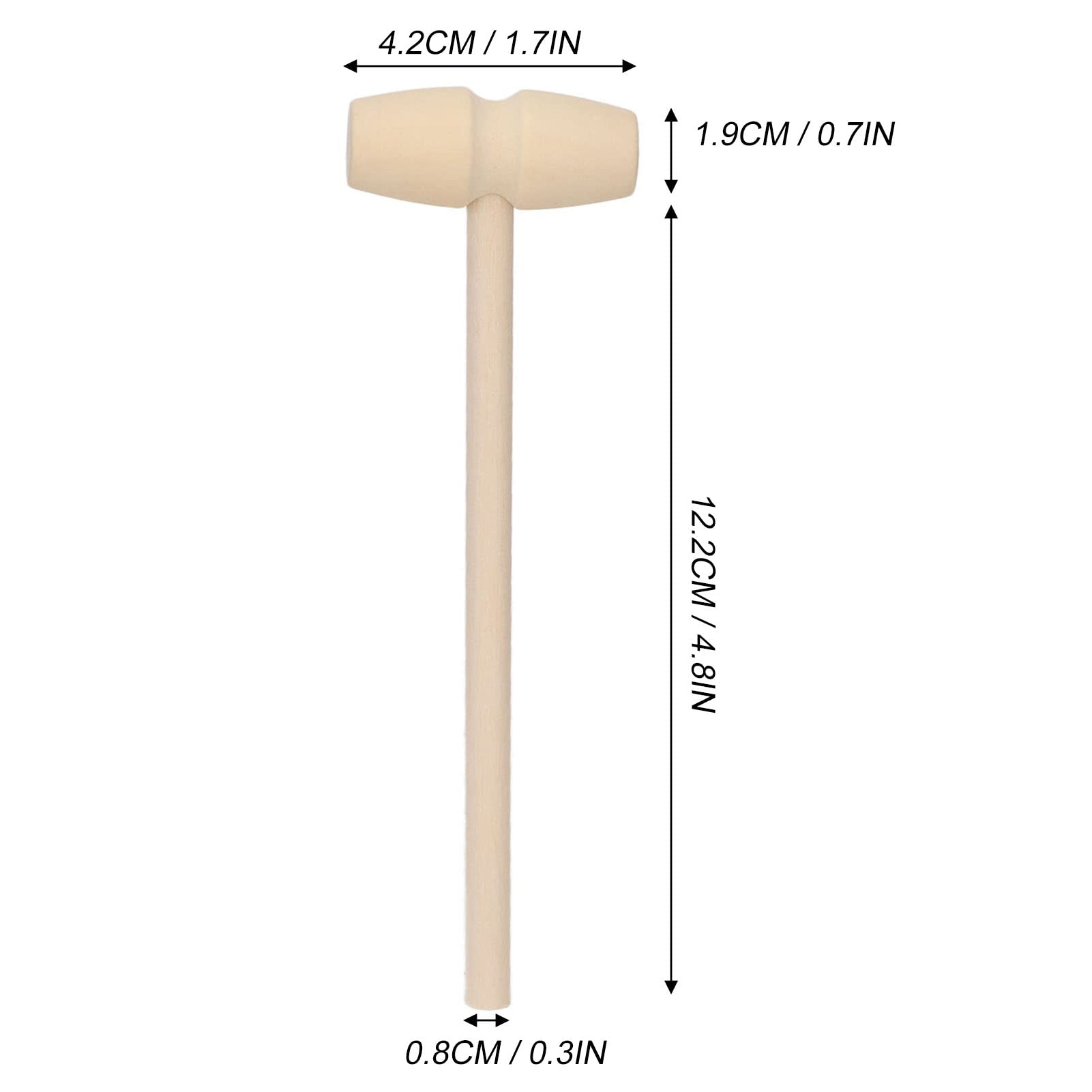 30pcs Mini Wooden Crab Lobster Mallets Seafood Shellfish Crab Hammer Craft Toys for Kids Wooden Mallets Breakable Heart Hammer for Chocolate Heart