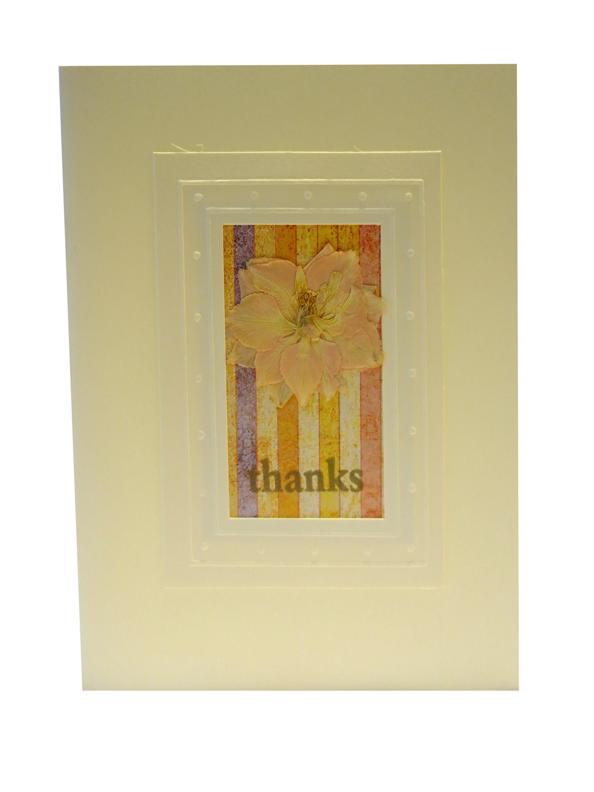 Biellafiore Handmade Pressed Flower Thank You Card