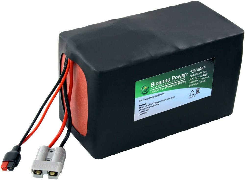 Bioenno Power 12V, 50Ah LFP LiFePO4 Lithium Iron Phosphate Battery (PVC, BLF-1250A)