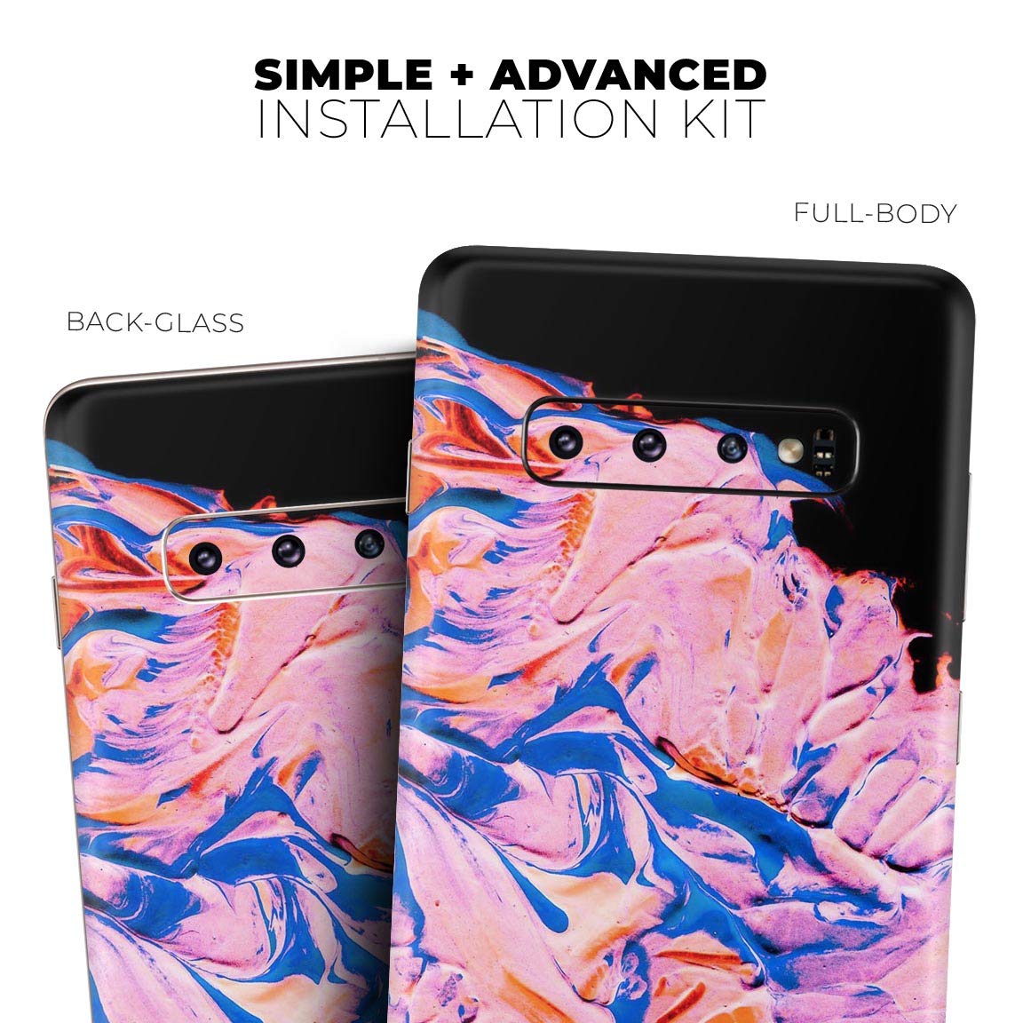 DesignSkinz Liquid Abstract Paint V3 Protective Vinyl Decal Wrap Skin Cover Compatible with The Samsung Galaxy S20 (Screen Trim & Back Glass Skin)