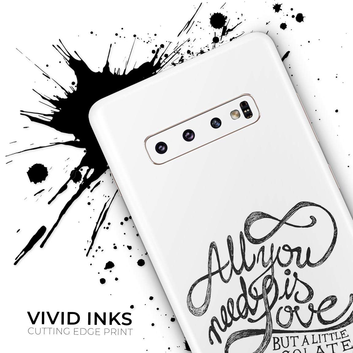 DesignSkinz Love and Chocolate Protective Vinyl Decal Wrap Skin Cover Compatible with The Samsung Galaxy S20 (Screen Trim & Back Glass Skin)