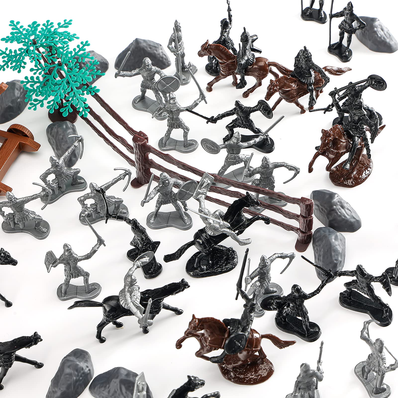 Amor Present Medieval Knights Toys, Knight Action Figurines for Kids