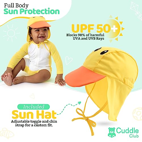 Cuddle Club Baby and Toddler One-Piece Swimsuit | UPF 50+ All-Day UV Protection Infant Sunsuit