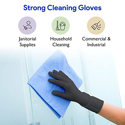 Disposable Black Nitrile Gloves Medium, 200 Count -Heavy Duty 4 Mil Thick -Powder Free, Rubber Latex Free, Medical Exam Grade
