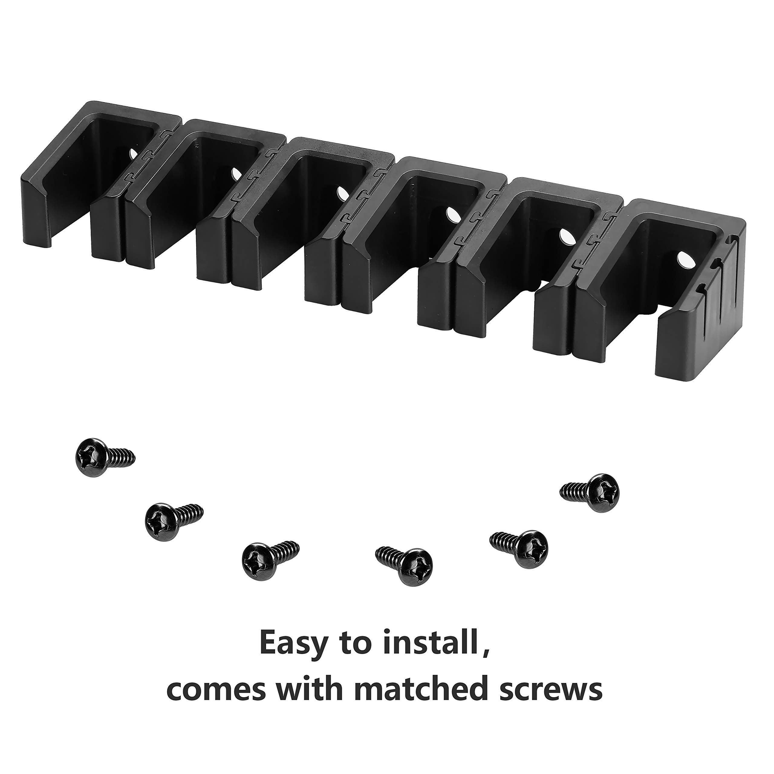 Adoreal Solid ABS Standard Magazine Rack Wall Mount with Storage Shelf, ABS 6 Standard Double Stack Mag Rack Wall Mount