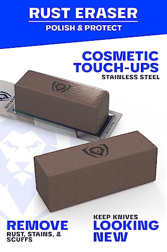 Dalstrong Premium Rust Eraser - Knife Maintenance and Care - For Knives, Scissors, Steel Pots and Pans, Whetstones, and more - Calcium Carbonate