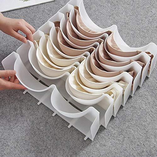NewMoo 6Pcs / Set Underwear Boxes Stable Stackable Bra Clothes Storage Rack Cupboard Drawer Divider Finishing Combination Bra Organizer