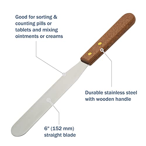 Apothecary Products Stainless Steel Spatula and Blade, for Pills, Medicine, Vitamin (6 in)