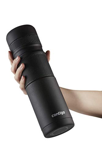 Contigo Thermal Bottle Thermalock Travel Mug, Stainless Steel Thermal Mug, Vacuum Flask, Leakproof, Coffee Mug with BPA Easy-Clean Lid, Matte Black, 740 ml
