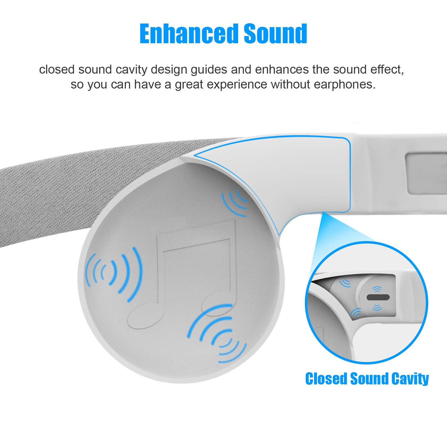 AMVR Silicone Ear Muffs for Meta Quest 2 VR Headset to Enhanced Headset Sound, for Quest 2 Accessories Headphone Extension Cover (Gray, 1 Pair)