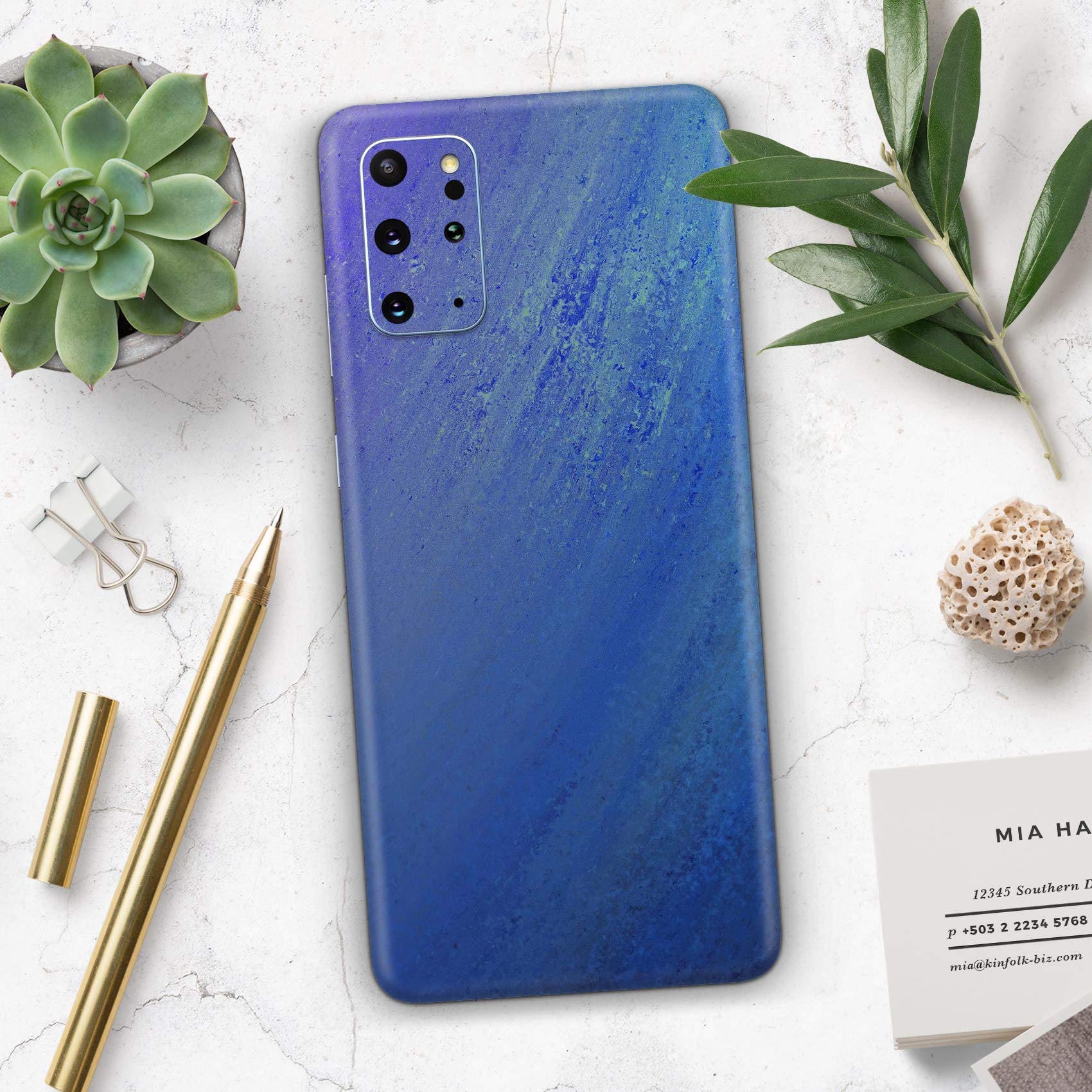 DesignSkinz Pastel Blue Surface Protective Vinyl Decal Wrap Skin Cover Compatible with The Samsung Galaxy S20 (Screen Trim & Back Glass Skin)