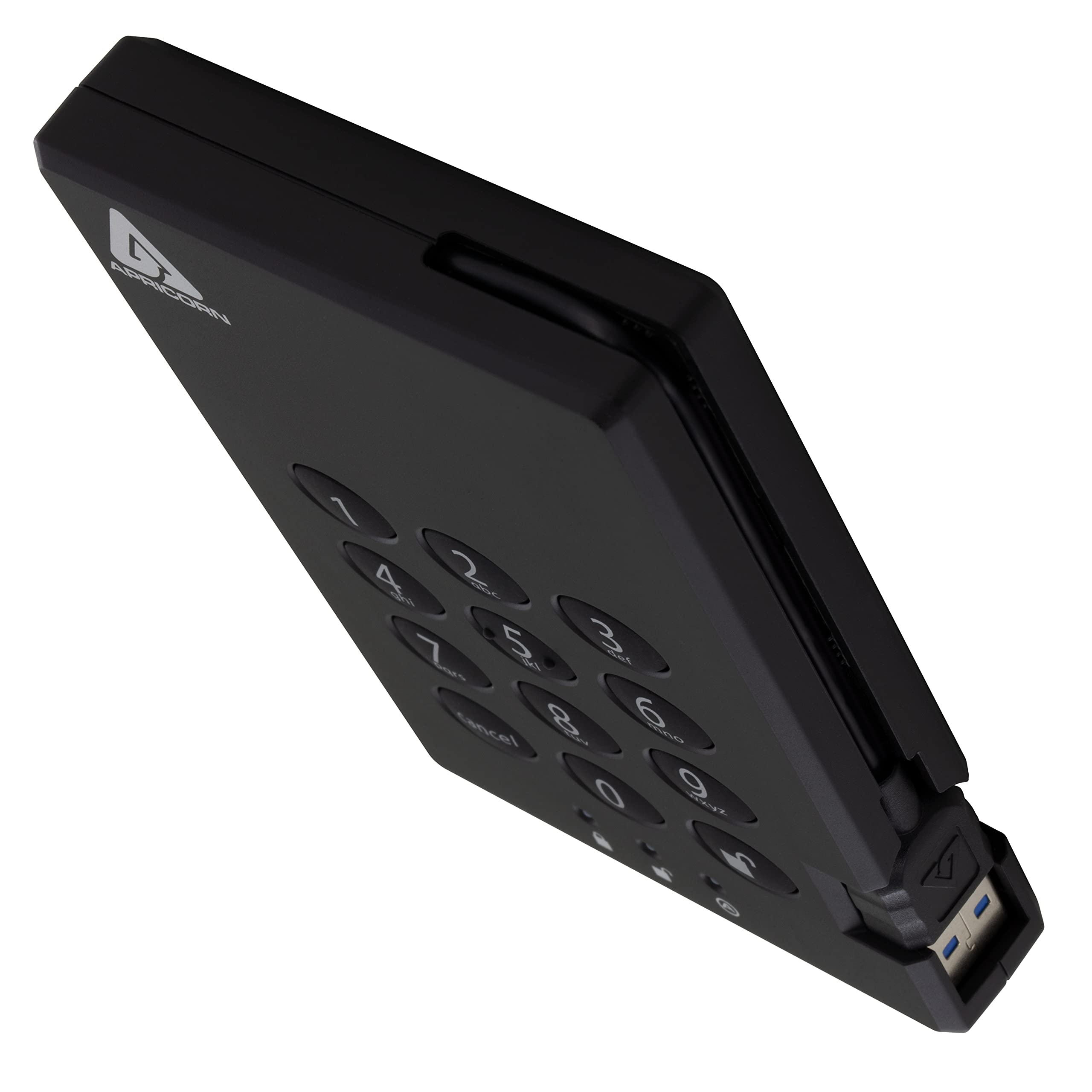 Apricorn 2TB Aegis Padlock USB 3.0 SSD 256-Bit Encrypted Portable Drive (A25-3PL256-S2000)