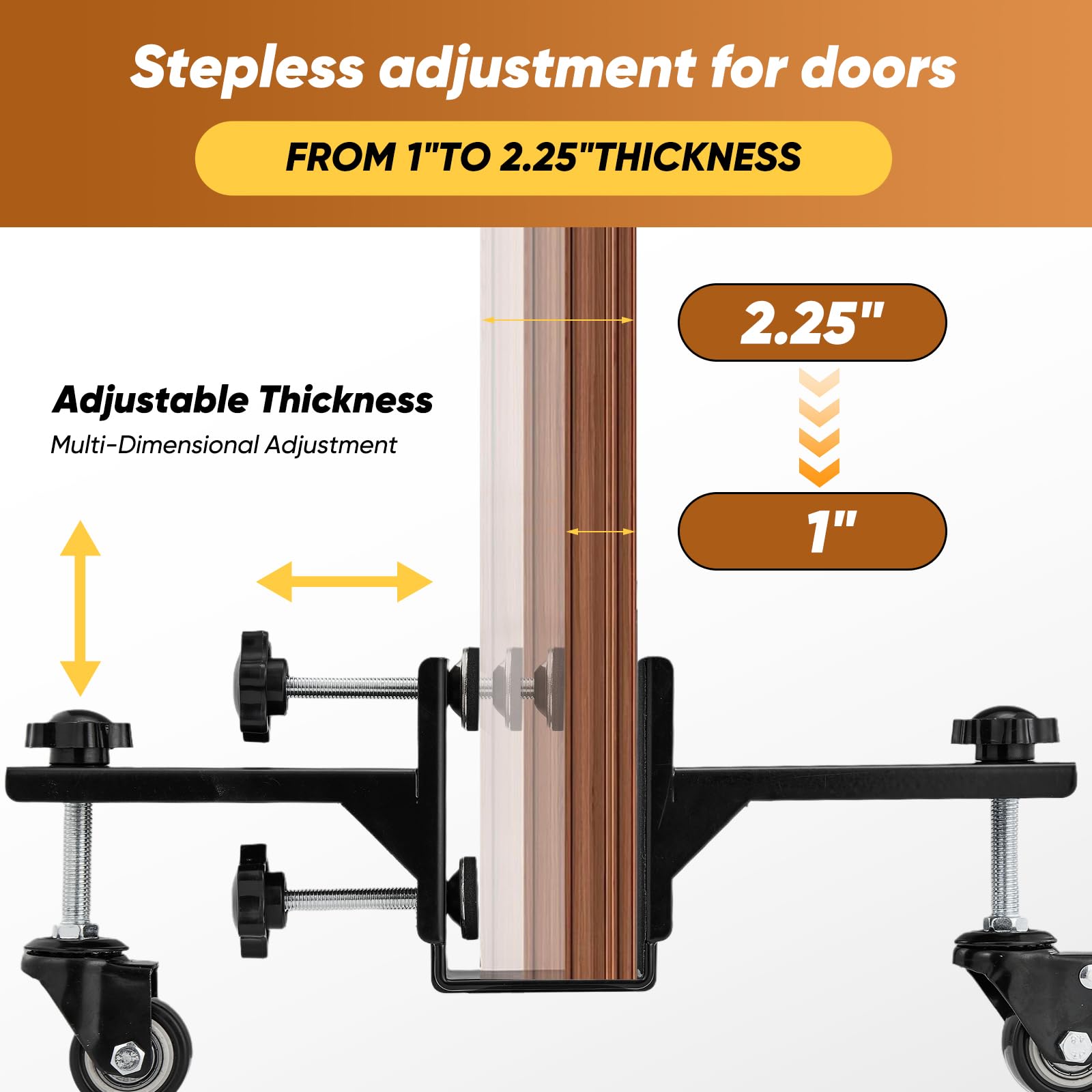 2024 Upgrade Saker Heavy-Duty Door Installation Kit, 2PCS Door Dolly for 0.8 to 2.36 Inch Pre-Hung, Slab, and Front Doors, Door Installation Tools, Door Lifter