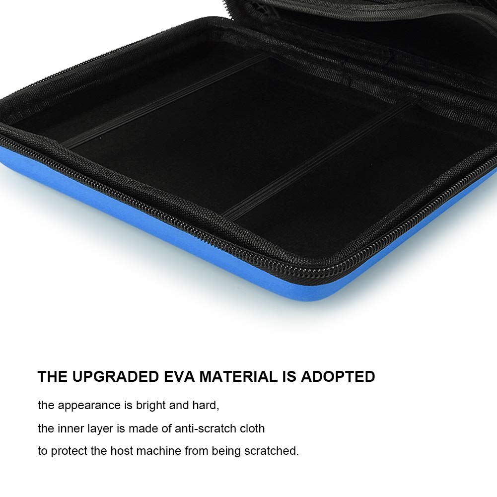 2Pcs Carrying Case for 2DS Console, EVA Hard Shell Carrying Case Portable Bag with Lacing for 2DS Console and Accessories(Blue) [video game]